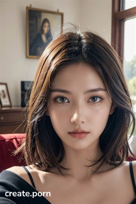 흥분한 얼굴 전신 전망이 있는 창문헨타이 AI 포르노