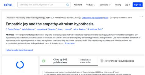 Empathic Joy And The Empathy Altruism Hypothesis