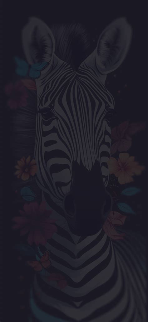 Zebra And Flowers Art Wallpapers Zebra Wallpapers For Iphone 4k