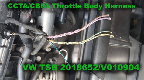 How To Splice New Throttle Body Connector Vw Tsb 2018652 Youtube