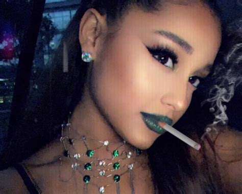 Ariana Grande Enjoys Her Cigarette In The Car X3 By Arianasmokingedits