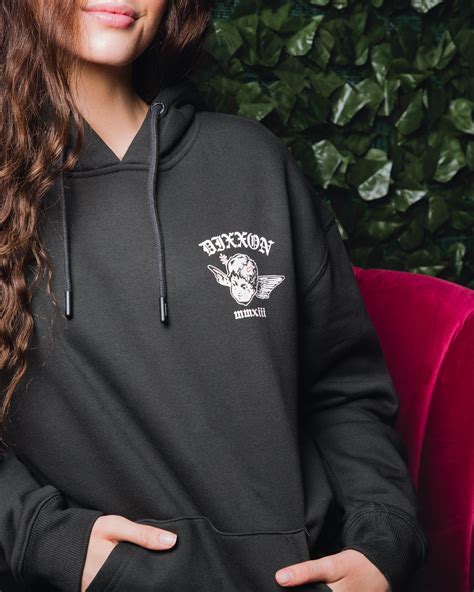 Womens No Regrets Pullover Hoodie Black Dixxon Flannel Co