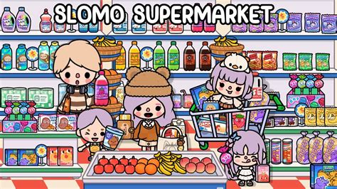 New Update 🛒🍎 Full Slomo Supermarket Design Toca Life World House