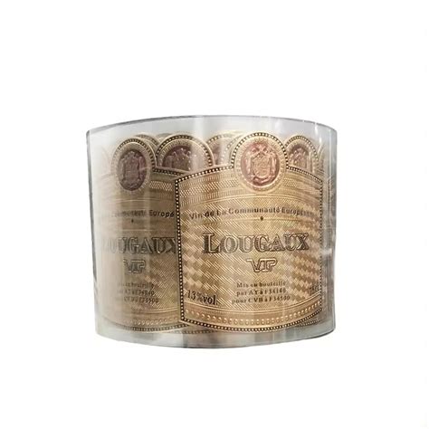 Barcode Wine Sticker Beverage Pewter Candle Metal Gin Tin Liquor Printer For Rum Cocktail