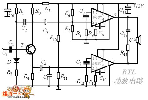 BTL Integrated Power Amplifier Circuit Diagram Amplifier Circuit Circuit Diagram SeekIC Com
