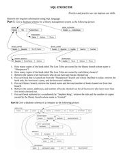 SQLPracticeExercise 1 SQL EXERCISE Practice And Practice We Can Improve Our Skills Retrieve
