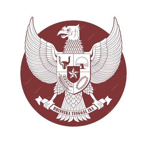 Premium Vector Hand Drawn Garuda Pancasila Emblem Logo Vector Means