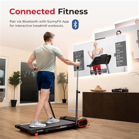 Sunny Health And Fitness Slim Under Desk Walking Compact Treadpad Treadmill With Remote Control