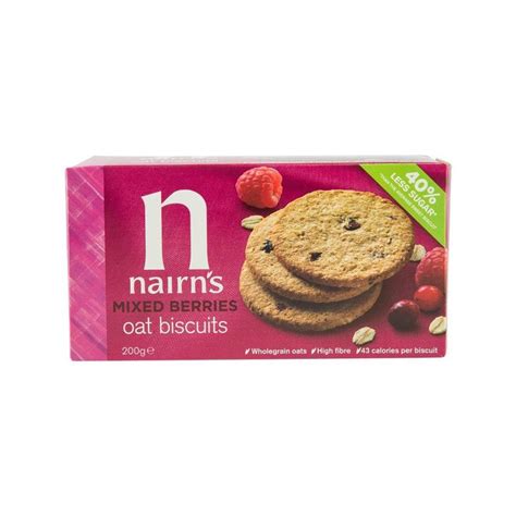 Nairns Mixed Berries Oat Biscuits 200g Citysuper