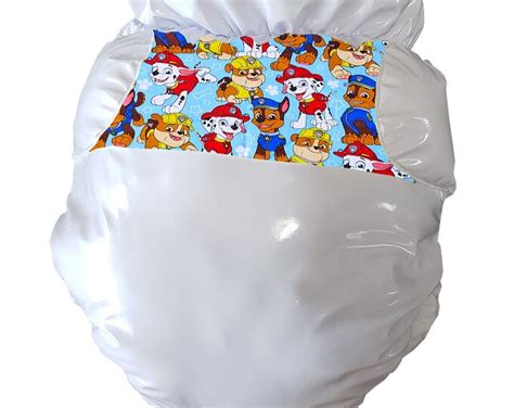 Abdl Oof Poof Costume Diaper Piece White Vinyl Paw Patrol Etsy