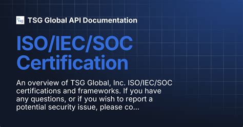 iso iec soc certification tsg global api documentation