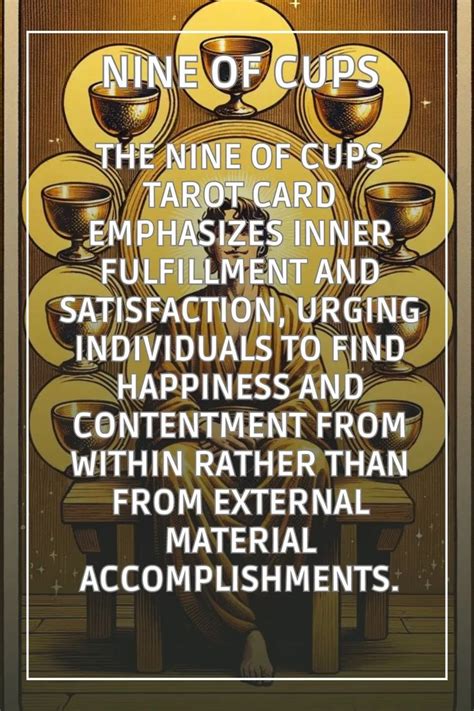 The Nine Of Cups Tarot Card Meaning Satisfaction And Joydiscover The