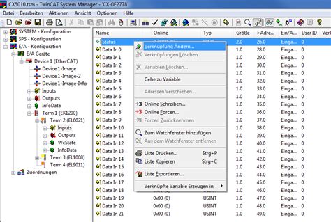 Konfiguration Im Twincat System Manager
