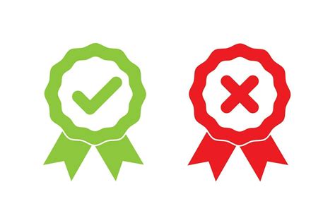 Approved And Rejected Icon 28791940 Vector Art At Vecteezy
