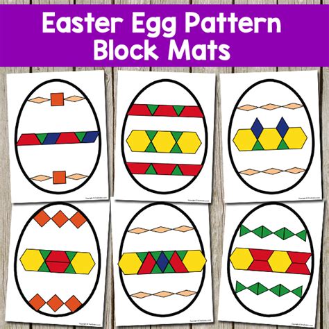 Easter Pattern Block Mats Prekinders Preschool Activities