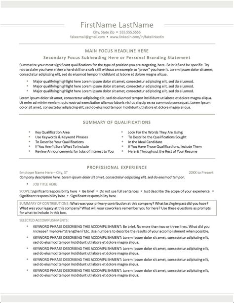 Minimalist Clean Resume Template For Ms Word Distinctive Resume