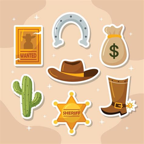 Paquete De Pegatinas De Vaquero Del Salvaje Oeste Salvaje 7849394