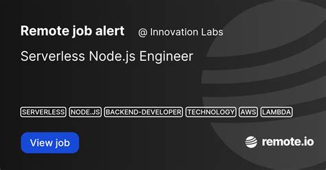 serverless node js engineer
