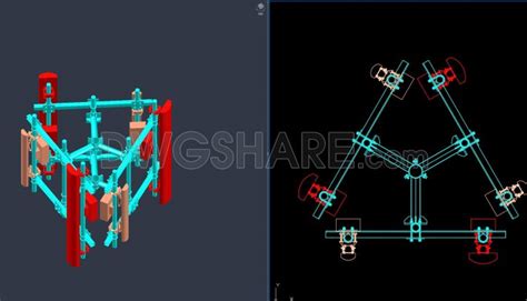 674 3d H Frame Gantry Structure Model In Cad Dwg 1 Free Cad