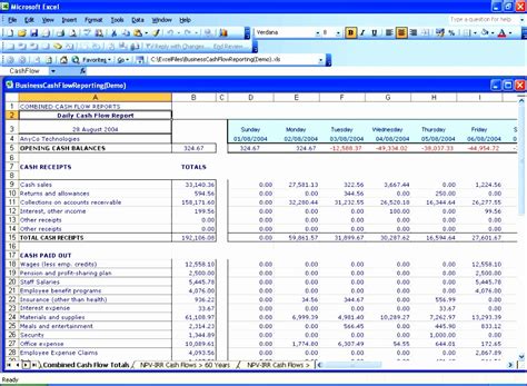 6 Cash Flow Template For Excel Excel Templates Excel Templates