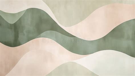 Abstract Wave Pattern In Soft Pastel Colors Creating A Soothing