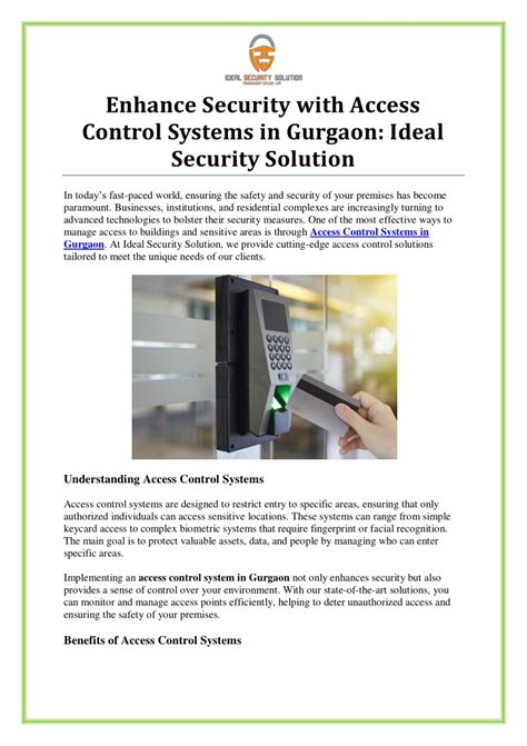 Ppt Top Access Control Systems In Gurgaon For Business Security Powerpoint Presentation Id
