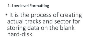Disk Formatting Operating System Ppt Presentation PPTX Data Storage And Warehousing Computing
