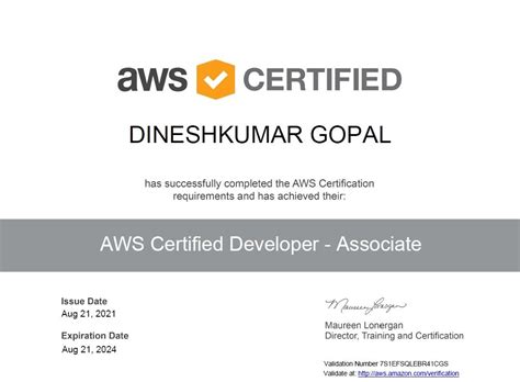 Successfully Completed Aws Developer Associate Certification