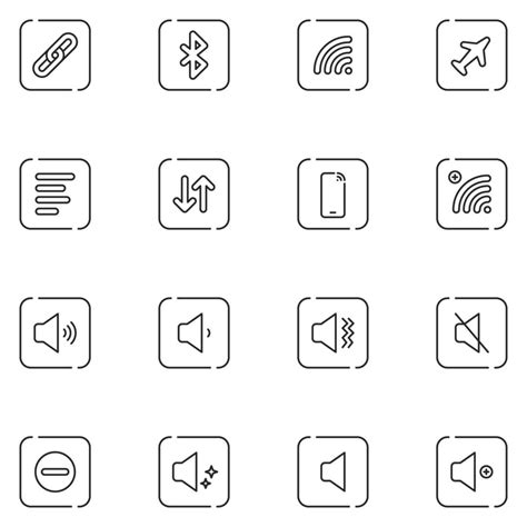 Mobile Setting Line Icon Set 12758601 Vector Art At Vecteezy