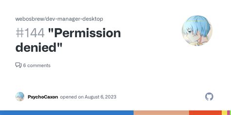 permission denied · issue 144 · webosbrew dev manager desktop · github