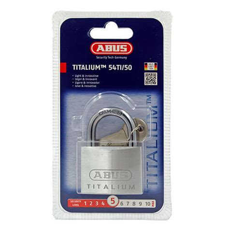 Abus 54ti Titalium 50mm Open Shackle Padlock Locks And Hardware Direct