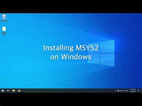 Installing MSYS2 On Windows YouTube