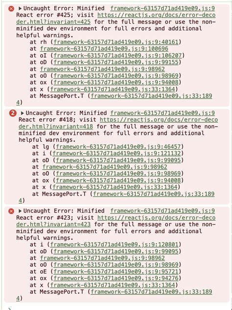 Ssg 페이지에서 발생한 React Error 425 418 423