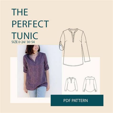 Perfect Tunic Sewing Pattern Tunic Sewing Patterns Sewing Clothes