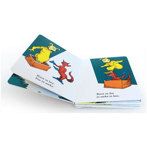 英文原版低幼适龄版绘本 Fox In Socks穿袜子的狐狸纸板书廖彩杏书单苏斯博士 Drseuss儿童启蒙绘本童书锻炼说话的能力虎窝淘