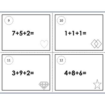 Adding One Digit Numbers Task Cards By Tj S Teaching Platform TPT