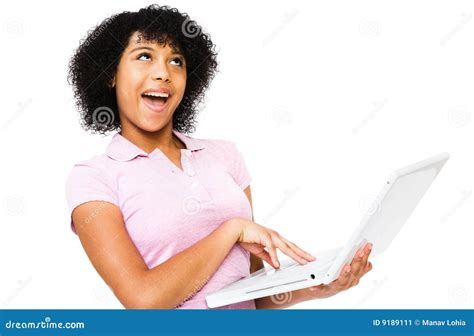 Fashion Model Using A Laptop Stock Image Image Of Person Polo 9189111