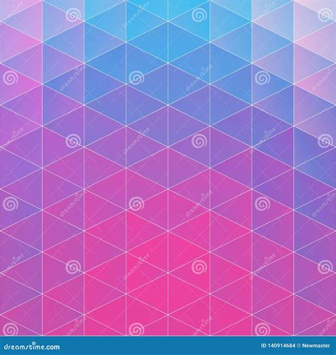 elegant pattern of colorful gradient triangles in pastel colors stock