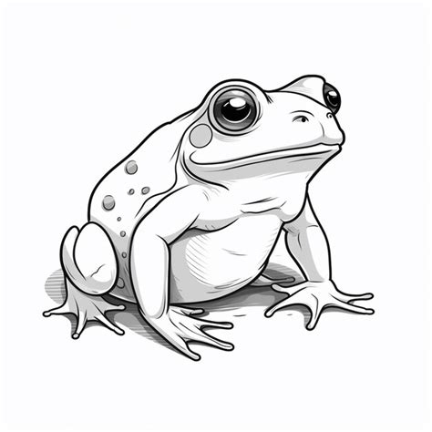 Common Toad Kawaii Cute Cute Cute Coloring Book Kawaii Line Art