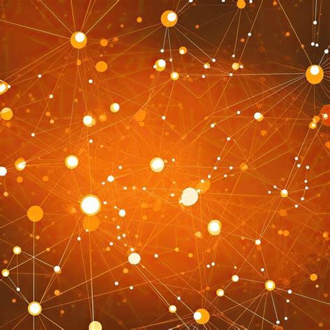 Premium Ai Image Data Network Futuristic Seamless Orange Pattern