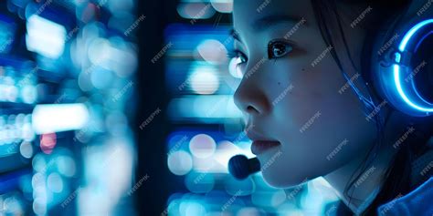 Ai Girl A Visual Representation In A Futuristic Education System With Cyber Games Concept Ai