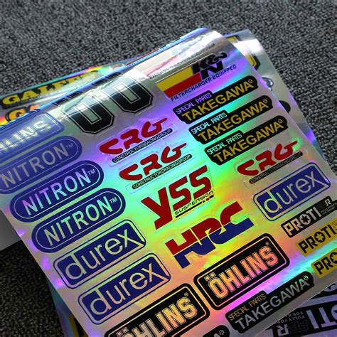 Ohlins Modified Reflective Laser Moto Sticker Pvc Ohlins Suspension Modification Decoration