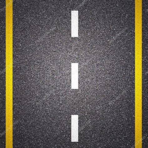 Asphalt Straße Textur Mit Weißen Und Gelben Streifen — Stockfoto