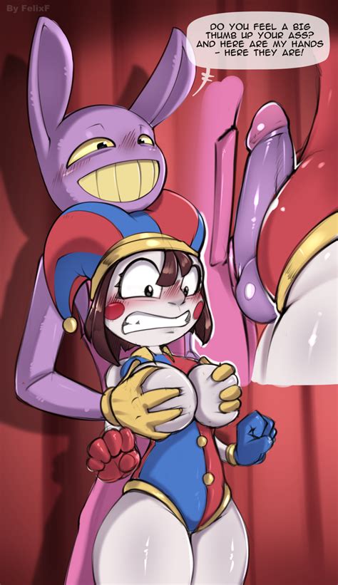 Rule 34 Absurd Res Anthro Comic Duo Felixf Female Genitals Harassment Hi Res Jax The Amazing