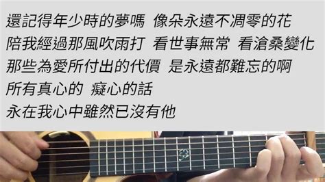 愛的代價 李宗盛 吉他伴奏 Youtube