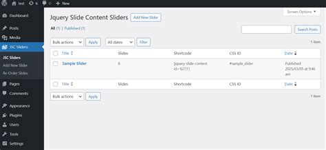 Slide Content With Jquery Wordpress Plugin
