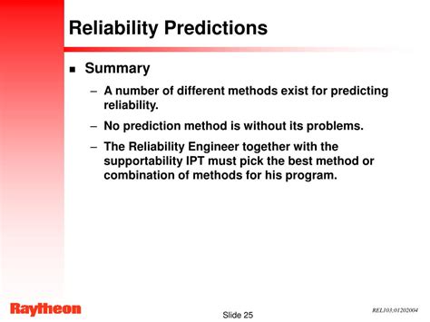 Ppt Reliability Predictions Powerpoint Presentation Free Download