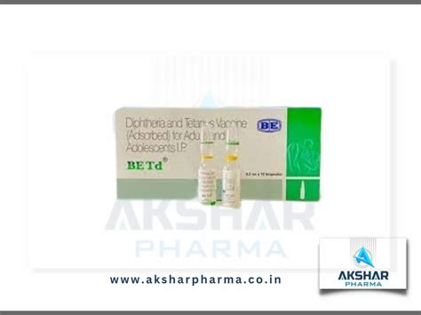 Diphtheria Toxoid Tetanus Toxoid Bet D Vaccine 0 5ml At Rs 249 Piece
