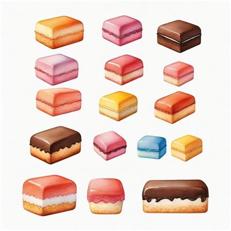 Una Colección De Diferentes Tipos De Postres Vector Premium Generado Con Ia