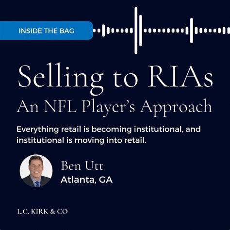 Ben Utt Transitioned From A Career With The Indianapolis Colts To Excelling As An Institutional